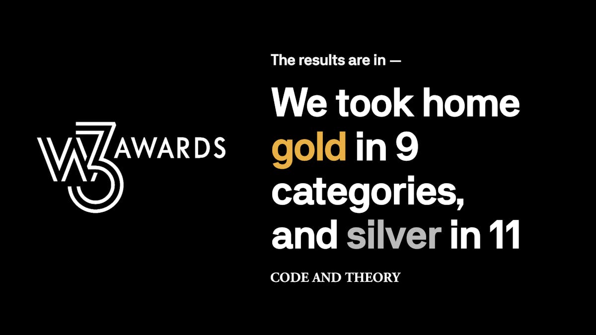 Code and Theory Earns 20 Wins in w3 Awards for JPMorganChase, YETI, The Ritz-Carlton and more ...